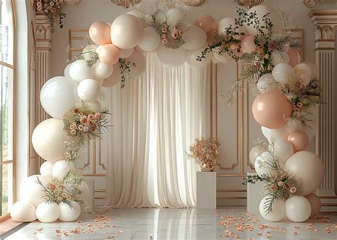 Avezano Bohemian Living Room Arch Balloon Photography Background
