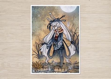 Miri Moon Rabbit Bunny Yokai Japanese Asian Style Art