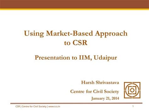 Ramya Sivakumar On Linkedin Using Market Based Approaches To Csr