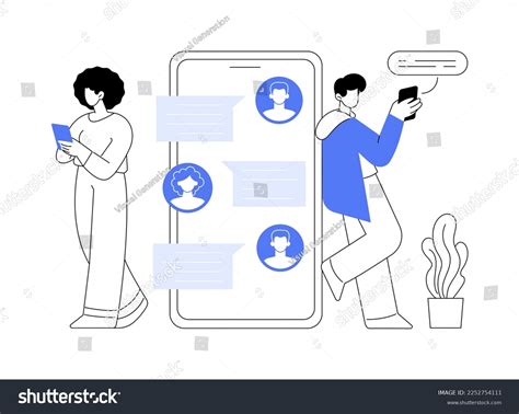 Messaging Application Abstract Concept Vector Illustration Stock Vector Royalty Free