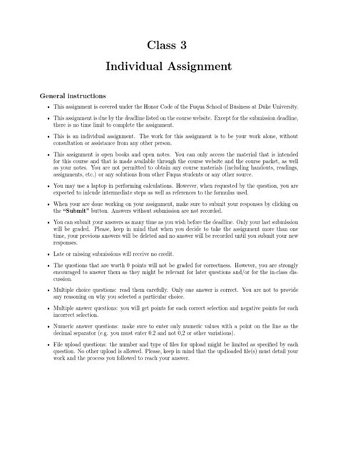class 3 individual assignment general instructions download free pdf