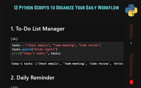 12 Python Scripts To Organize Your Daily Workflow