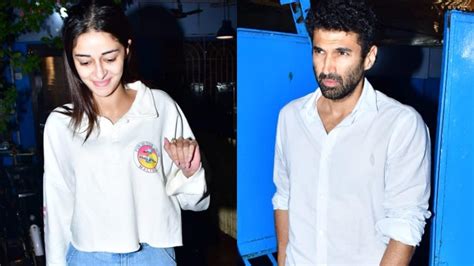 Ananya Panday blushes as paparazzi spot her with rumoured boyfriend Aditya Roy Kapur in Mumbai ...
