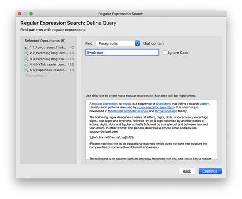 Expert Search With Regex Atlasti 9 Mac User Manual