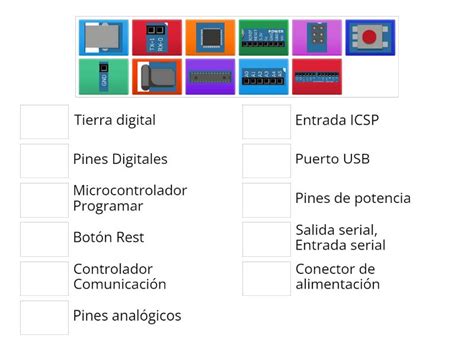 Partes De Arduino Match Up Partes De Arduino Match Up