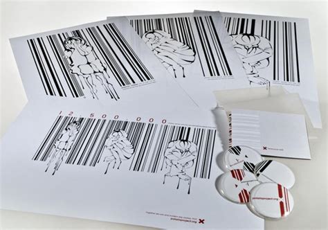 Bar Code Art Human Trafficking Illustration Design Swan Bar Code Art Human Trafficking Illustration Design Swan
