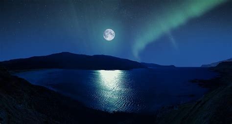 Download Aurora, Moon, Scotland. Royalty-Free Stock Illustration Image ...