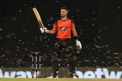 Aiden Markram Celebrates His Maiden T20 Hundred