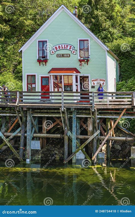 Dolly`s Museum And T Shop Ketchikan Alaska Usa Editorial Stock