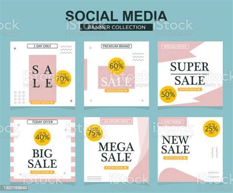 소셜 미디어에 대한 현대 프로모션 스퀘어 웹 배너 현대적인 배너 디자인 개념에 대한 스톡 벡터 아트 및 기타 이미지 개념 고객 참여 광고 Istock