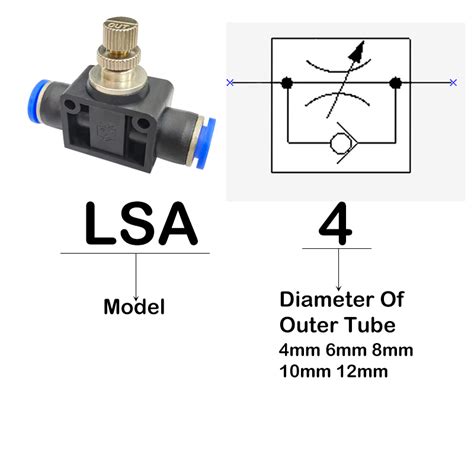 Gasklep Lsa 4 12mm Air Flow Speed Control Valve Tu Vicedeal