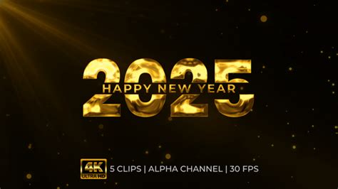 Happy New Year Text Animation With Countdown Revealer Motion Graphics