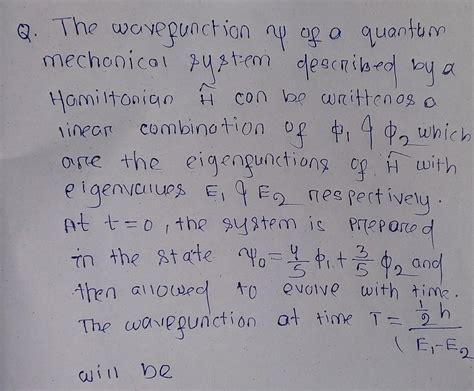 Solved Q The Wave Function Ry Of A Quantum P Mechonical Chegg
