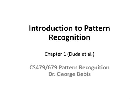 Ppt Introduction To Pattern Recognition Understanding Patterns And Classification Models