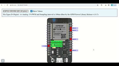 live gpio state of esp32 using gpio viewer youtube