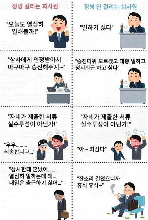 정신병 걸리는안걸리는 회사원 유형 포텐 터짐 최신순 에펨코리아