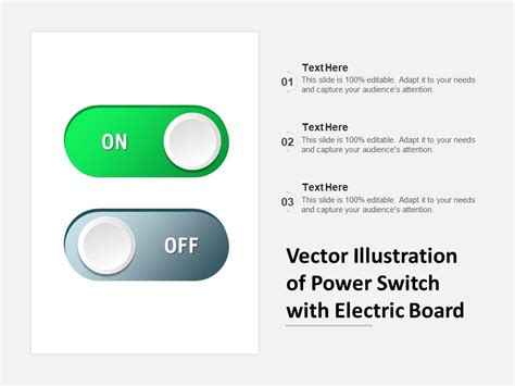 vector illustration of power switch with electric board ppt powerpoint