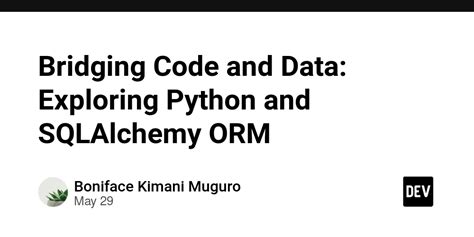 Bridging Code And Data Exploring Python And Sqlalchemy Orm Dev Community