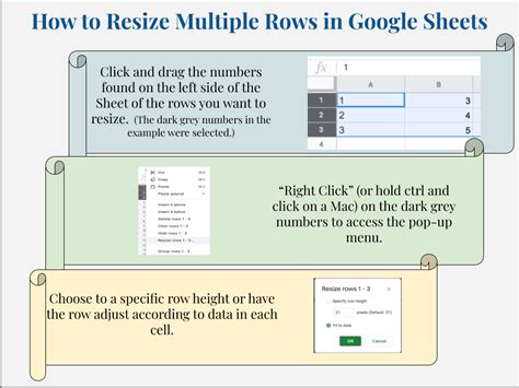 How Do I Change The Cell Height In Sheets To Make Larger Cells For A
