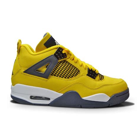 Mens Nike Air Jordan 4 Retro In Tour Yellow Foot World