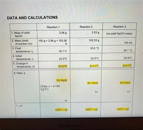 Solved Background Information Enthalpy H Is The Variable