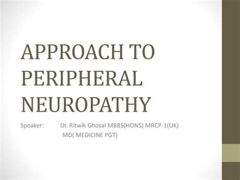 Neuropathy And Its Classification Ppt Brain And Nervous System
