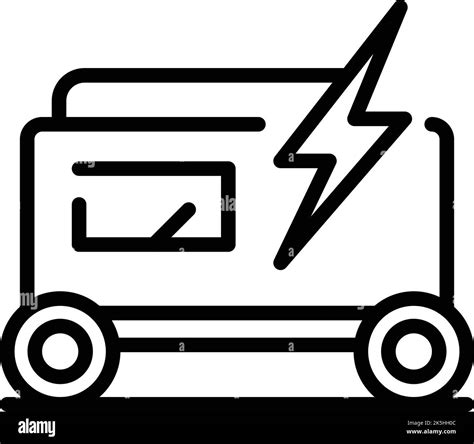 Electricity Generator Icon Outline Vector Power Engine Current Supply Stock Vector Image And Art