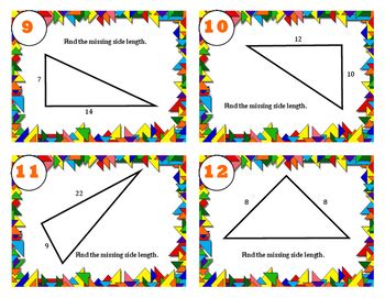 Pythagorean Theorem Task Cards G By Midwest Math TpT