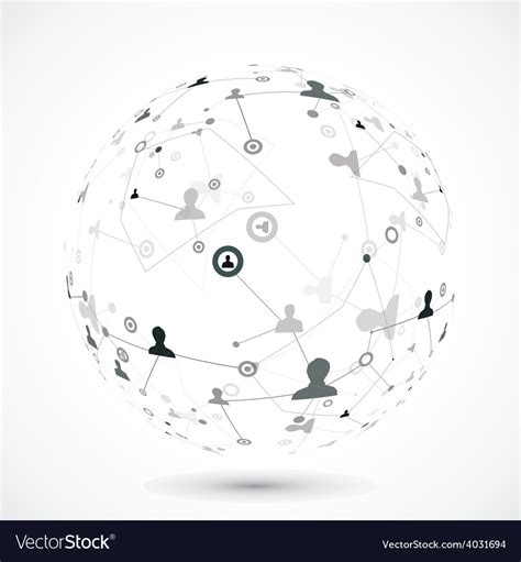 Human Globe Connection Royalty Free Vector Image