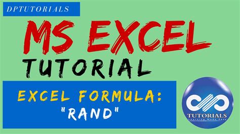 How To Use Rand Function In Ms Excel Youtube How To Use Rand Function In Ms Excel Youtube