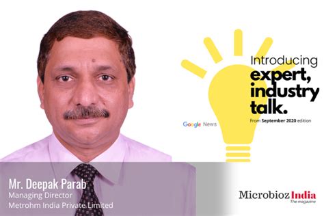 Interview With Mr Deepak Parab Managing Director Metrohm India Private Limited