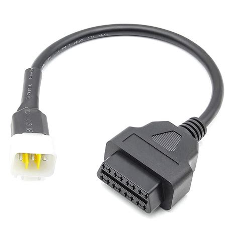 6 Pin To Obd 16 Pin Adaptor Cable Motorcycle Fault Detection Connector