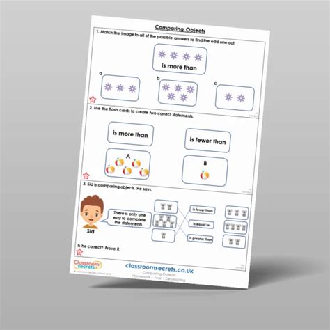Year 1 Comparing Objects Homework Resource Classroom Secrets
