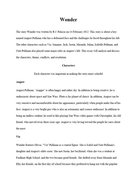 Wonder Pdf Social Science General Fiction