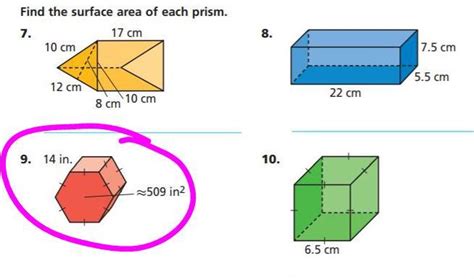 📈how Do I Solve The Surface Area Of A Hexagonal Prism When The Hexagon Base Has An Area Of 509