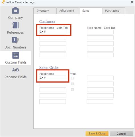 how to set up custom fields in inflow inflow inventory