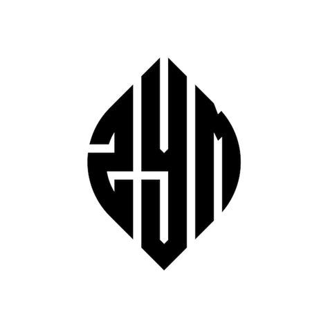 Premium Vector Zym Circle Letter Logo Design With Circle And Ellipse Shape