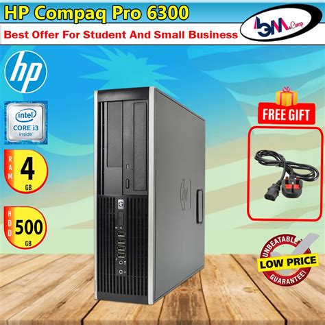 Hp Compaq Pro Qv Av Sff Desktop Pc Rd Gen Core I Ghz Dual Core Gb Ram