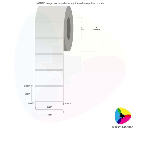 3625 X 1875 Blank Label Roll For Epson Colorworks C6500
