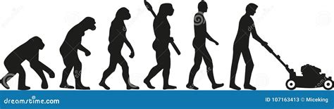 Lawn Mower Evolution Stock Vector Illustration Of Plant 107163413