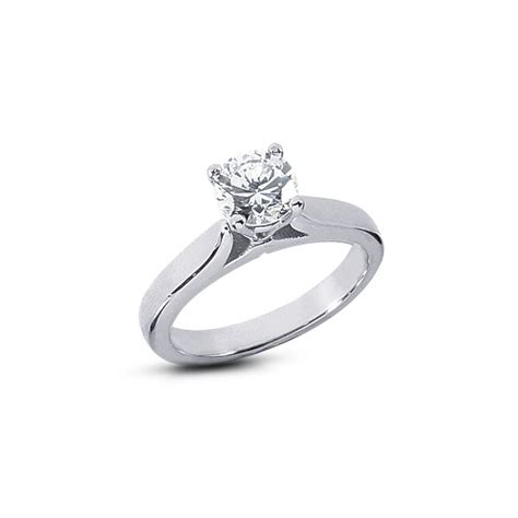 3ct F Si2 Round Natural Certified Diamond 14kw Gold Solitaire