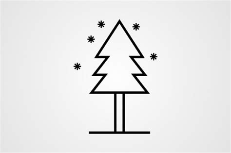 Tree In Snow Line Icon Graphic By Graphic Nehar Creative Fabrica
