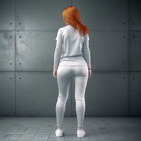 Premium AI Image Beautiful Redhead Woman Generative AI