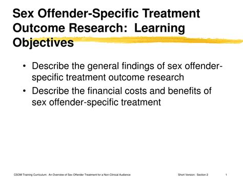 Ppt Sex Offender Specific Treatment Outcomes Powerpoint Presentation Id 9381372