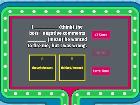 Irregular Verbs Common Errors Gameshow Quiz Irregular Verbs Common Errors Gameshow Quiz