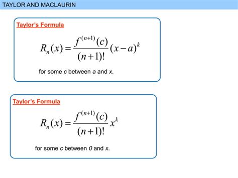 Taylor And Maclaurin Series Calculus Ppt