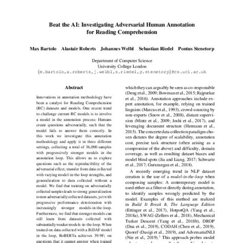 Beat The Ai Investigating Adversarial Human Annotation For Reading