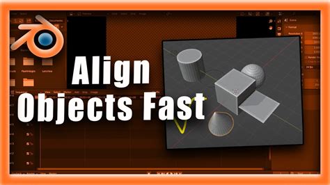 Blender Tutorial How To Align Objects Fast In Blender Youtube