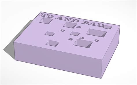 3d Design Bd And Bad Tinkercad