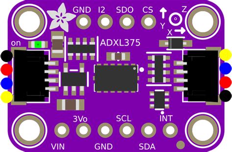 How To Use Adxl375 High G Accelerometer Pinouts Specs And Examples Cirkit Designer